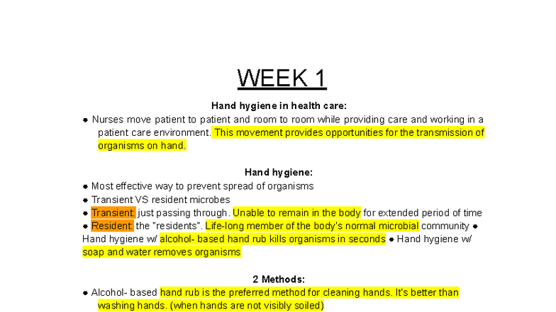 Practice Lab Midterm - Hand Hygiene & Patient Care Techniques - Studocu
