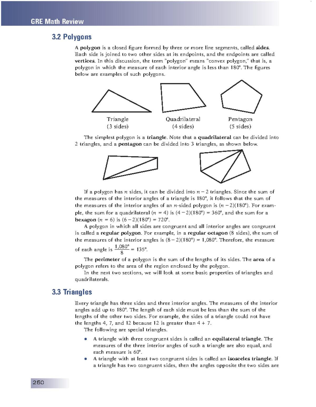 GRE Math Review: Polygons and Triangles Overview - Studocu