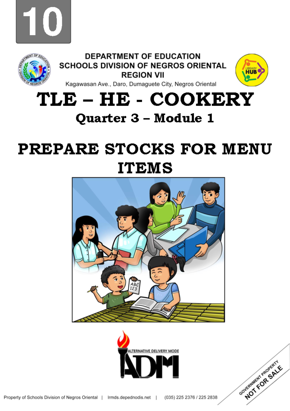 HE Cookery 10 Q3 Module 1: Preparing Stocks for Menu Items - Studocu