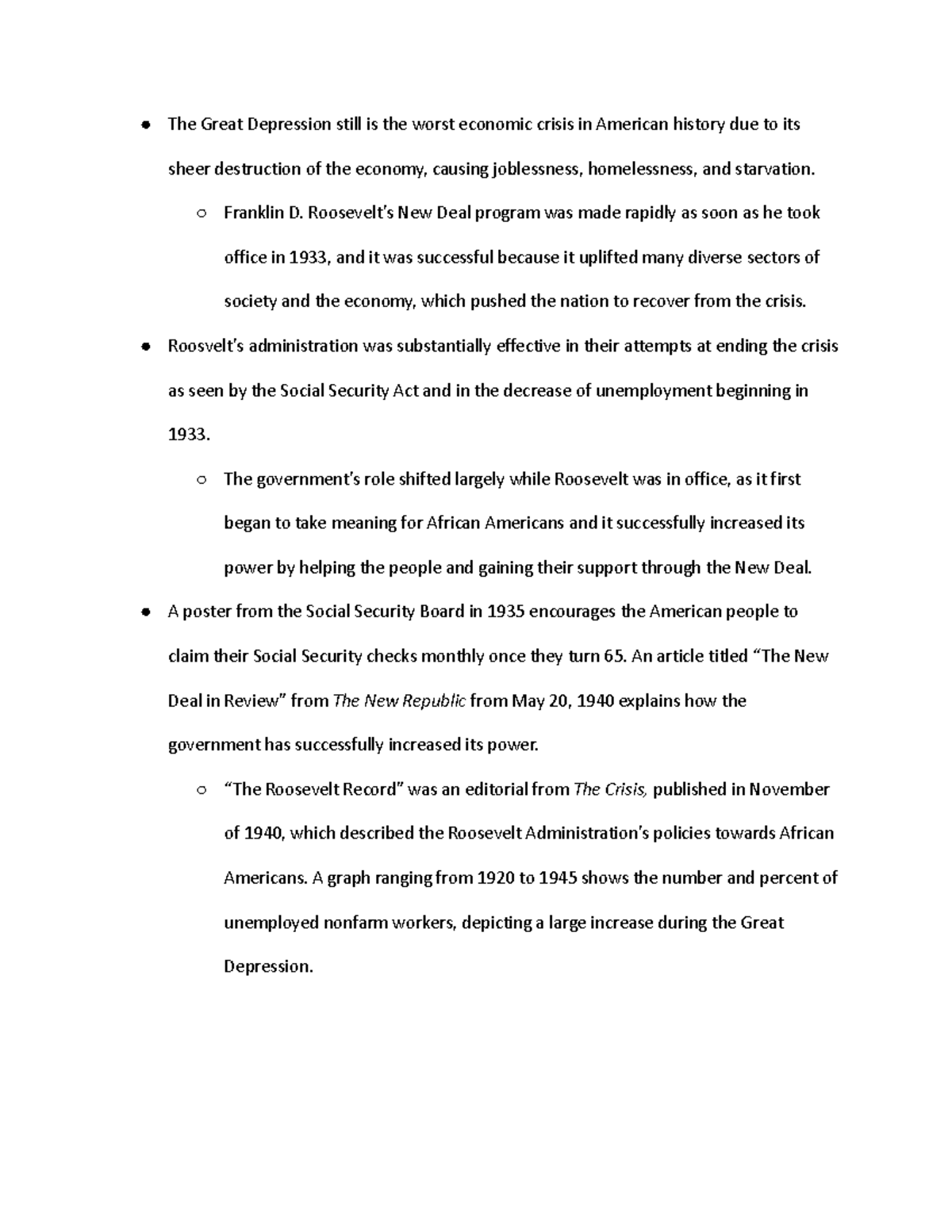 HIST 202: The Great Depression Lecture Notes and Key Insights - Studocu
