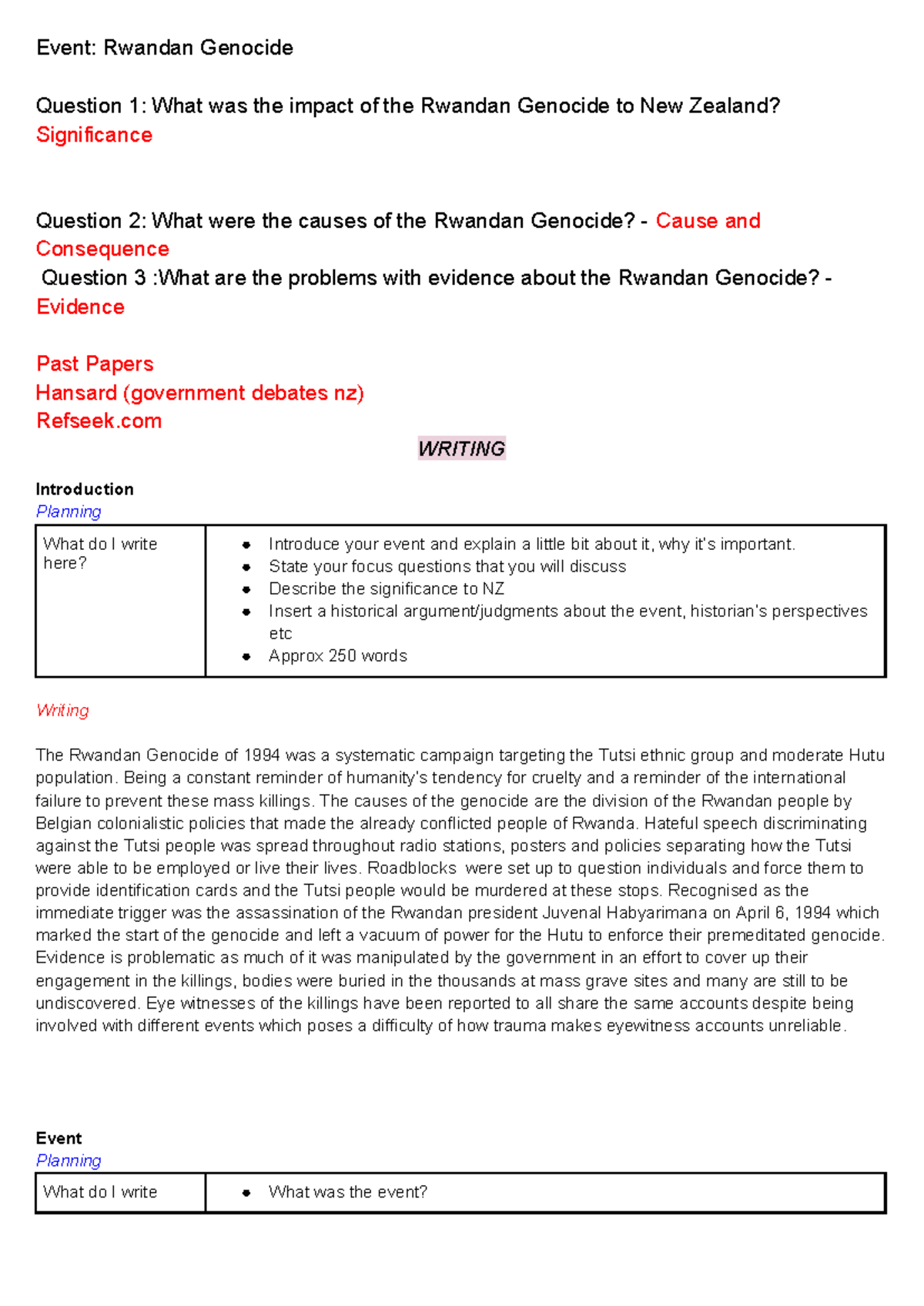KHI 2: Analyzing the Rwandan Genocide's Impact and Evidence Challenges ...