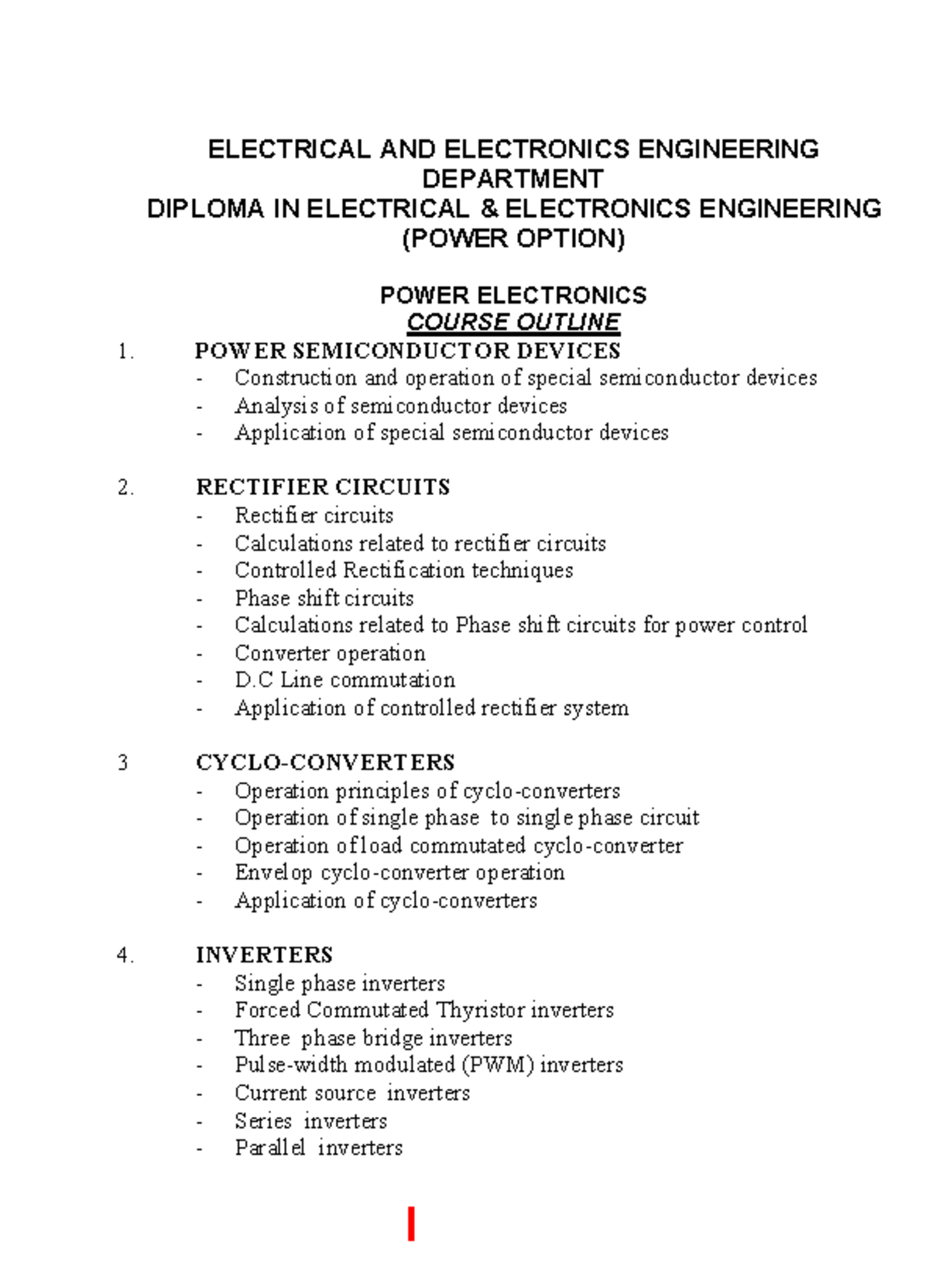 Power Electronics M3 Lesson Notes: Comprehensive Topic Overview - Studocu
