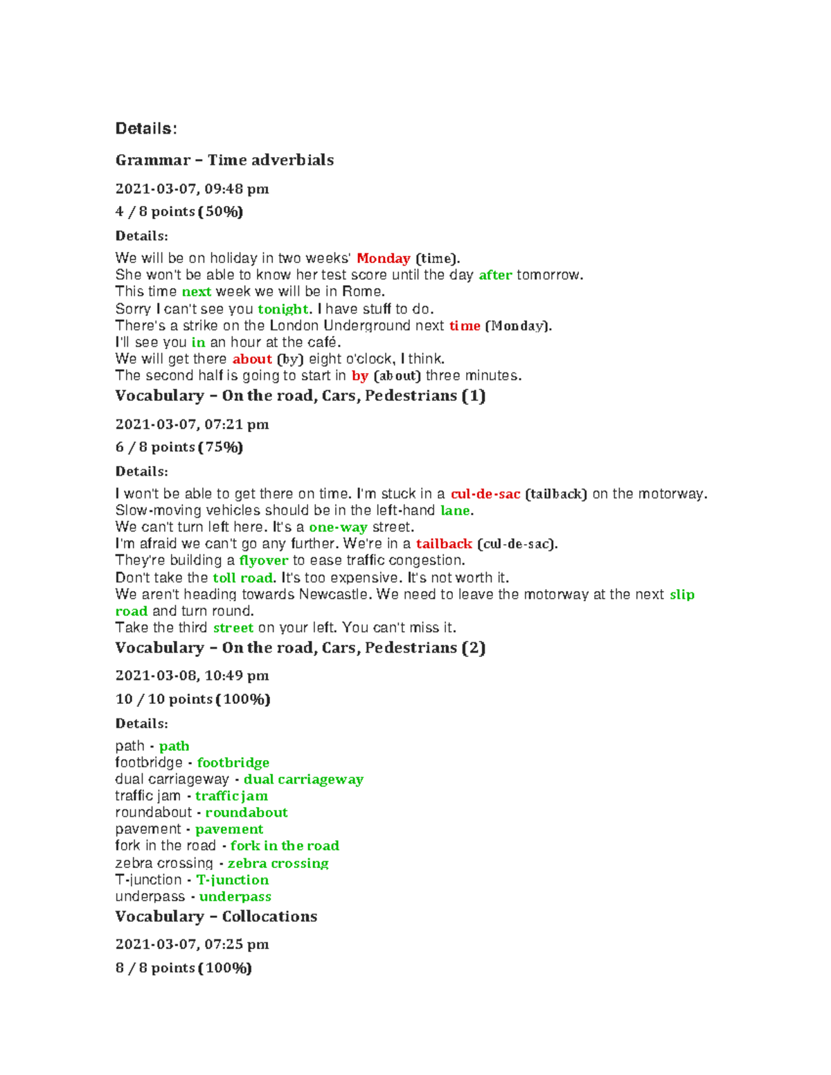 Intermediate - UNIT 7 Lesson 3 Cyberhomework Grammar & Vocabulary ...