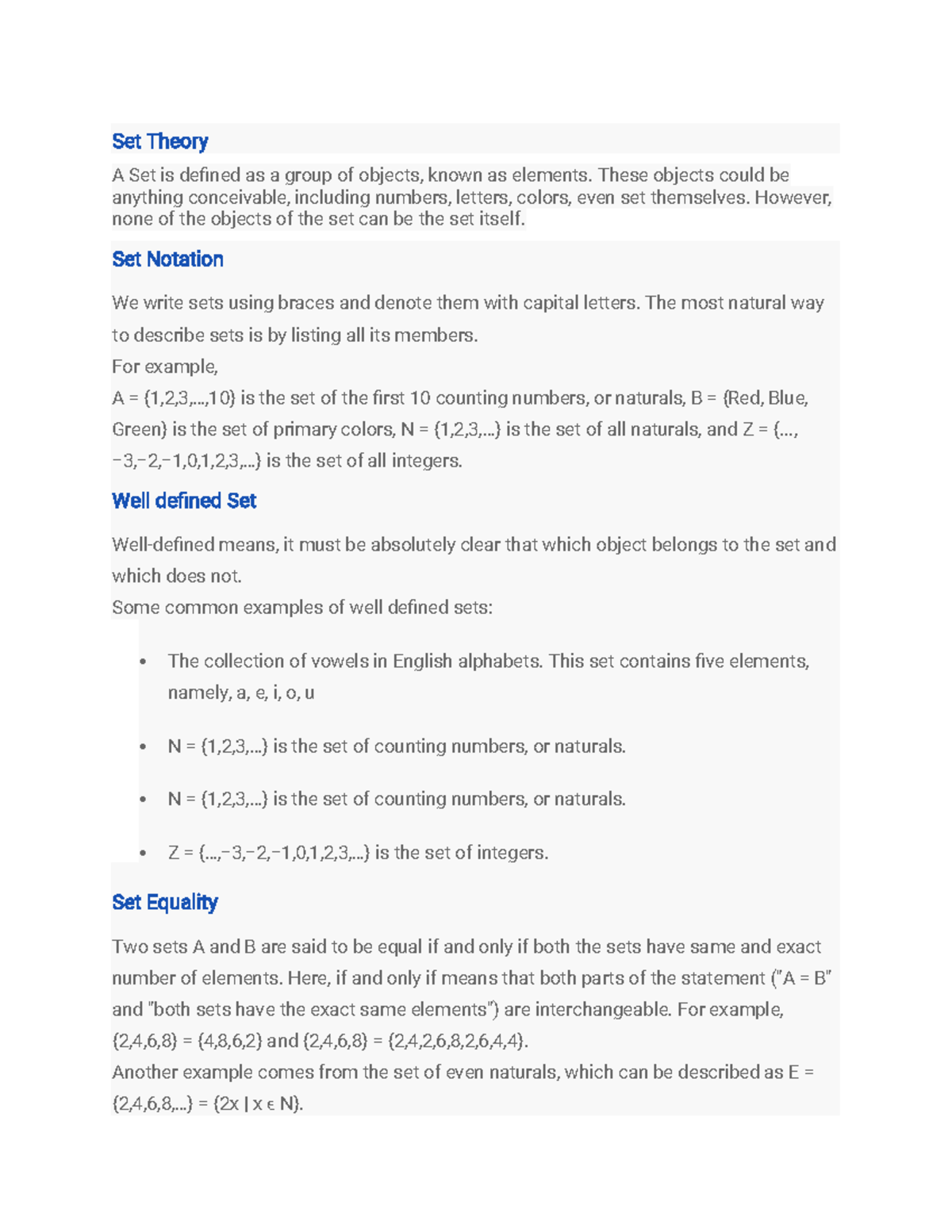 Set Theory Notes: Key Concepts and Practice Questions - Studocu
