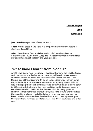 [Solved] describe and explain with examples from the E104 reader ...