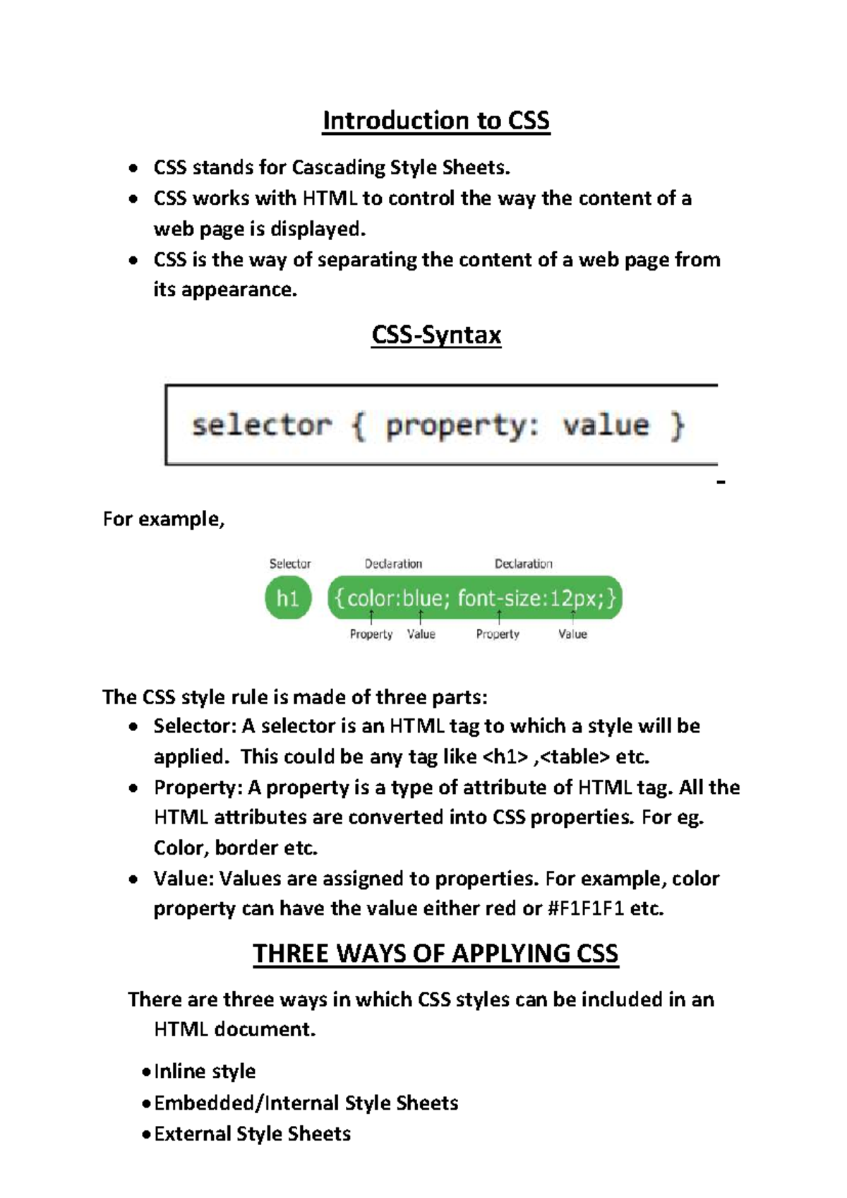 CSS Basics: Understanding Styles, Properties, and Applications - Grade ...