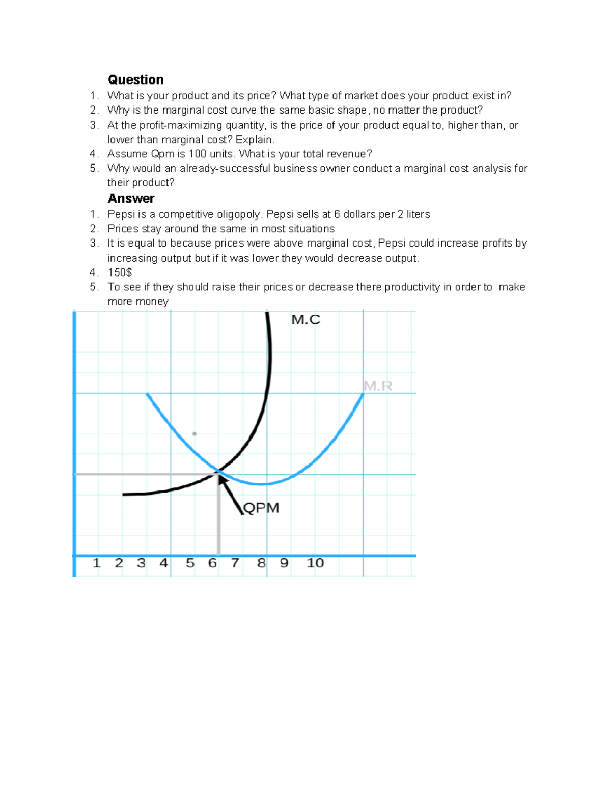 Econ 2.05: Marginal Cost Analysis and Profit Maximization - Studocu