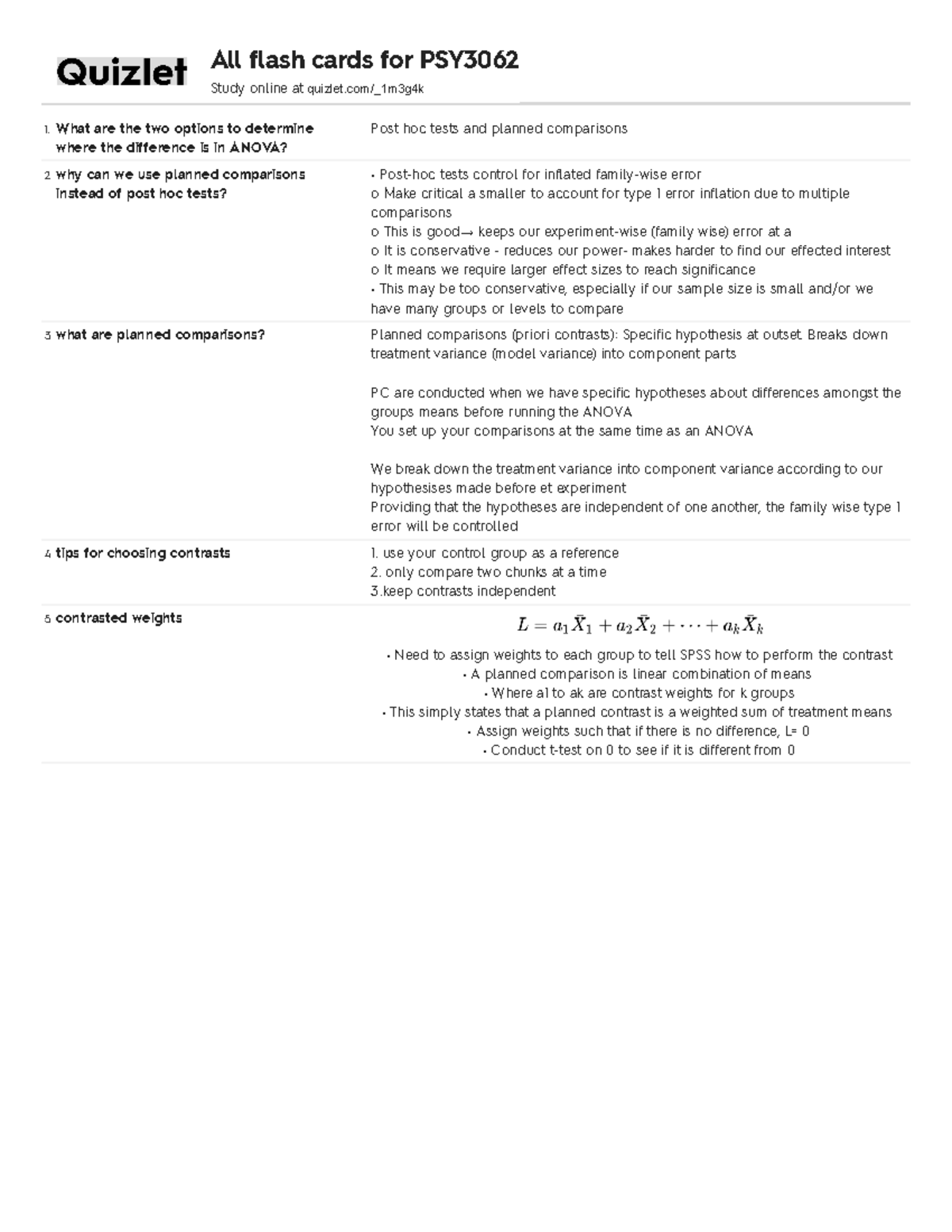 PSY3062 notes Quizlet - 1 are the two options to determine where the ...