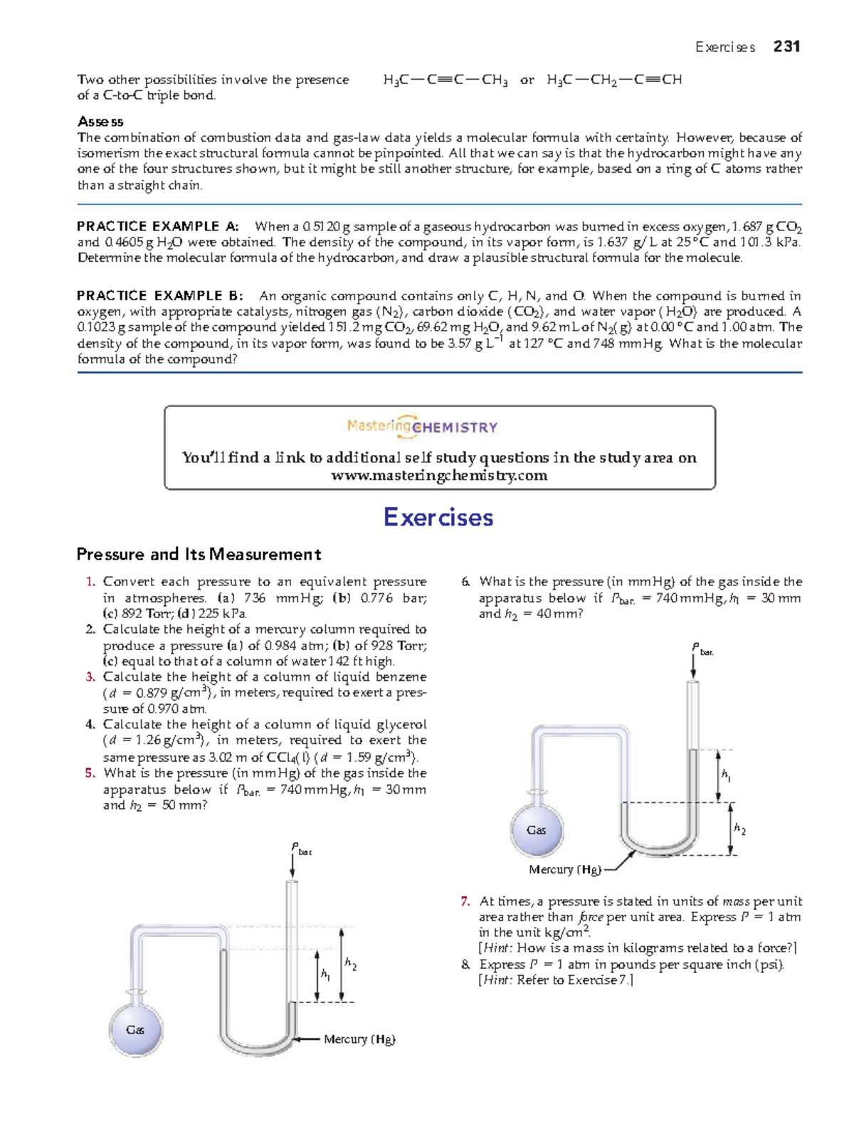 Exercises on Hydrocarbons and Gas Laws - 0192983 - Studocu