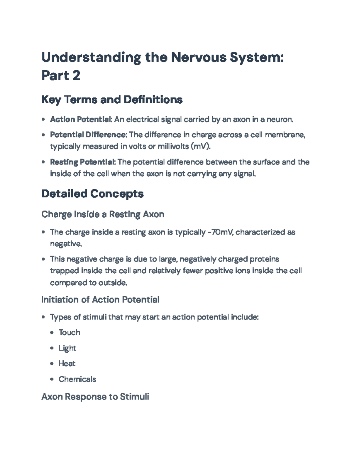 Neurophysiology Study Guide: Understanding Action Potentials and ...