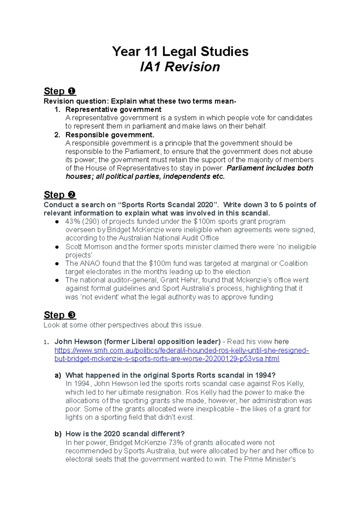 Year 11 Legal Studies - Adversary System: Nature & Challenges - Studocu