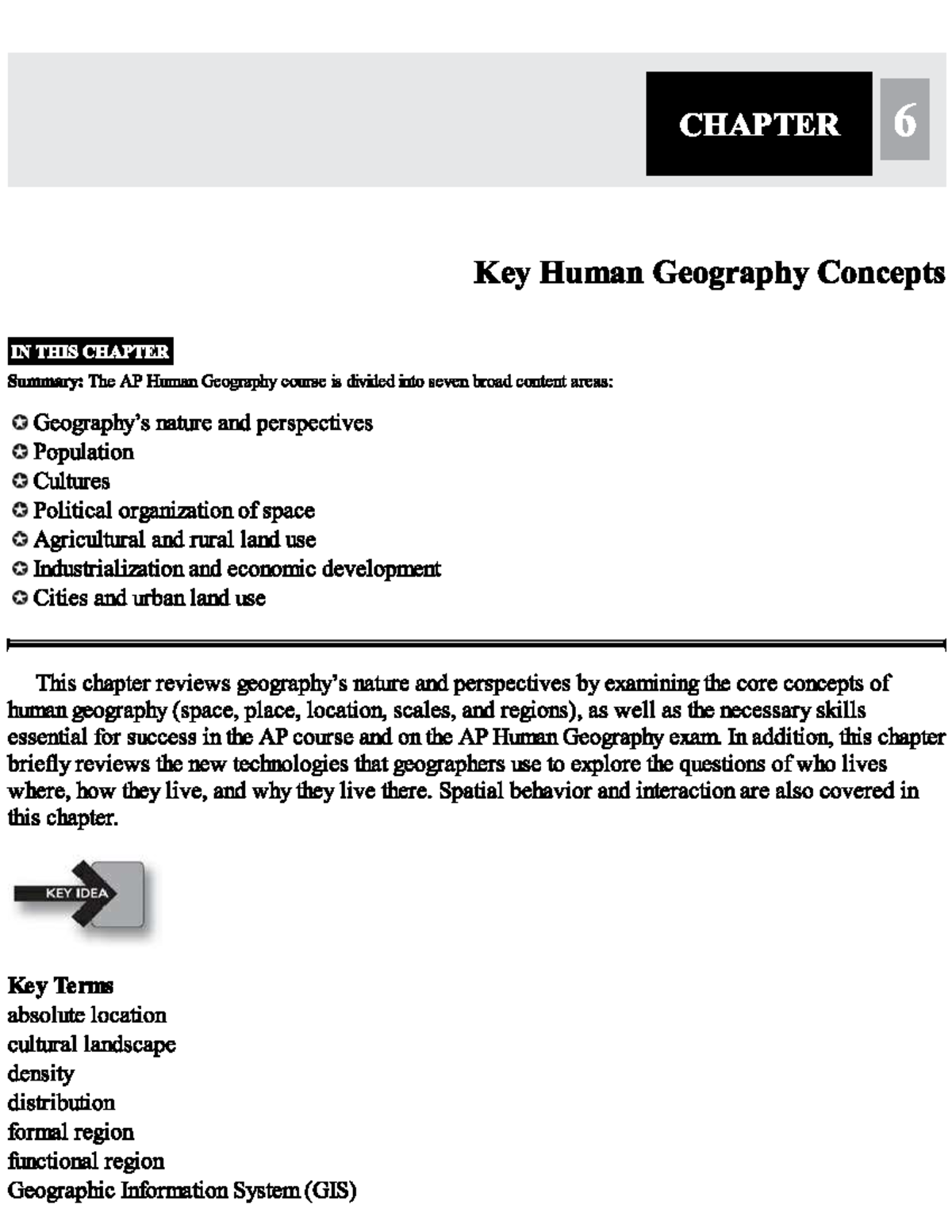 AP Human Geography CHAPTER 6: Key Concepts in Human Geography - Studocu