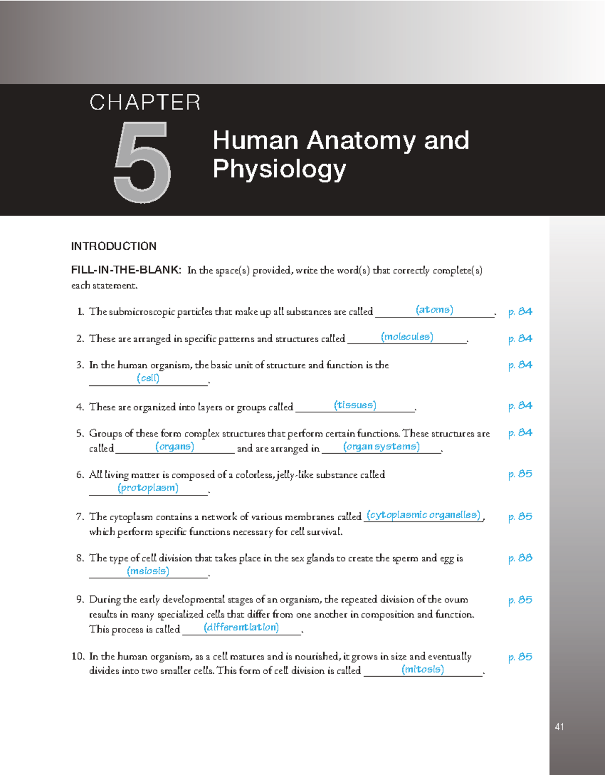 A&P Chapter 5 - Human Anatomy and Physiology Study Guide - Studocu