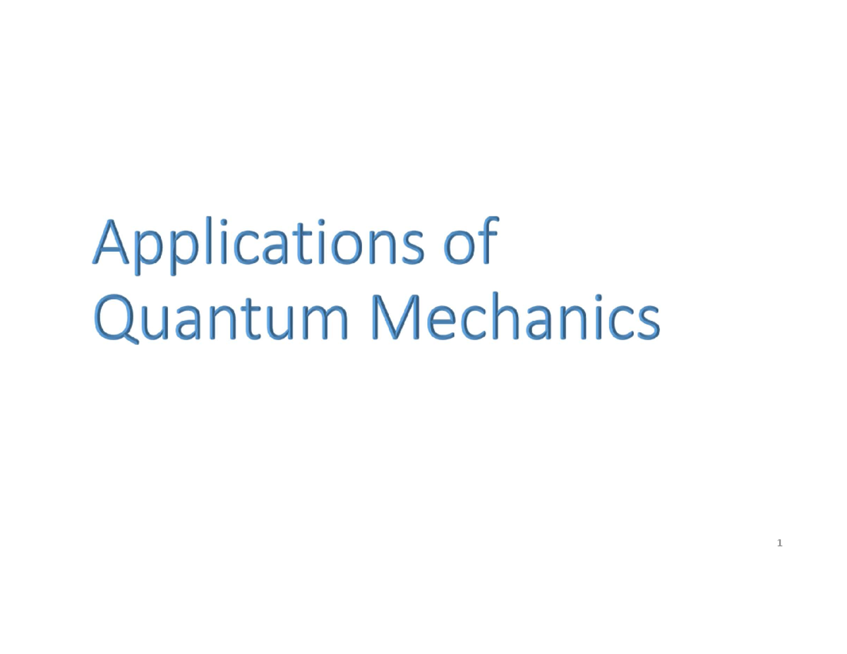Quantum Mechanics: Module 4 Notes on Potential Wells and Bound States ...