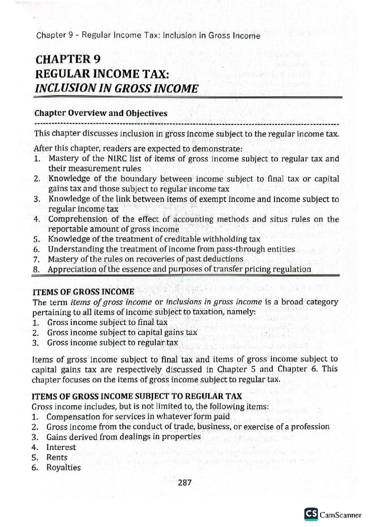 Chapter 9: Regular Income Tax - Inclusion in Gross Income Overview ...