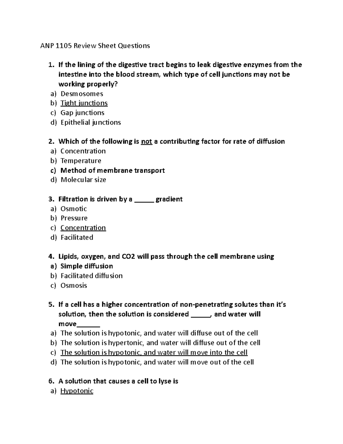 ANP1105 Study Group Review Sheet Questions - ANP 1105 Review Sheet ...