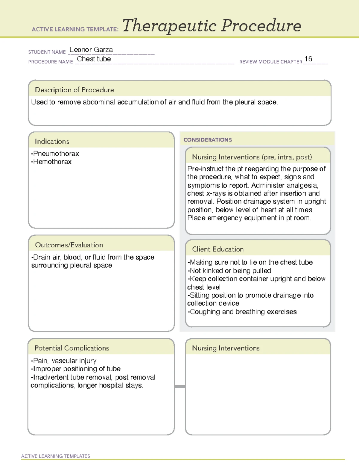 ACTIVE LEARNING TEMPLATE: Diagnostic Procedure Fecal Occult Blood Test ...
