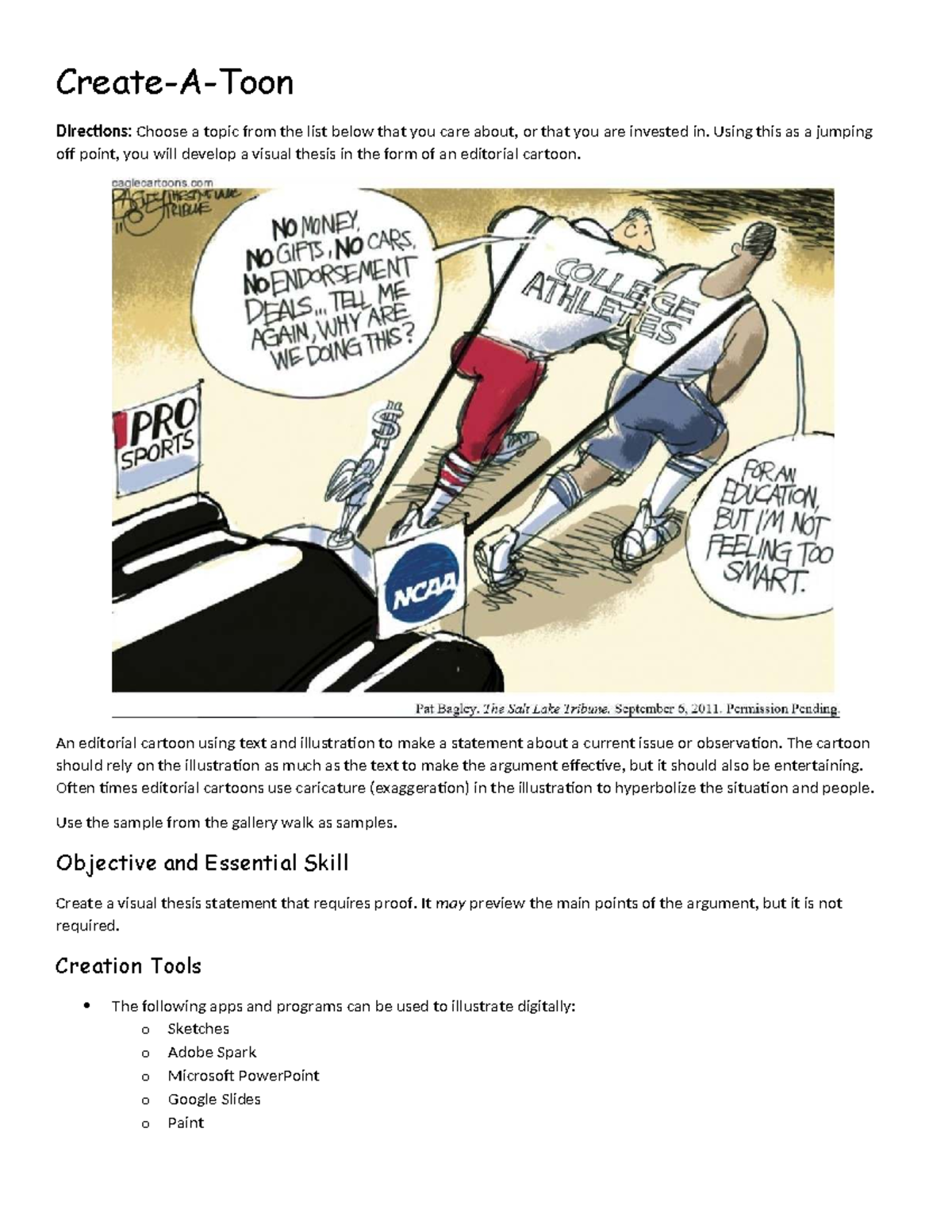 Visual Thesis Cartoon Guidelines - SSS - Studocu