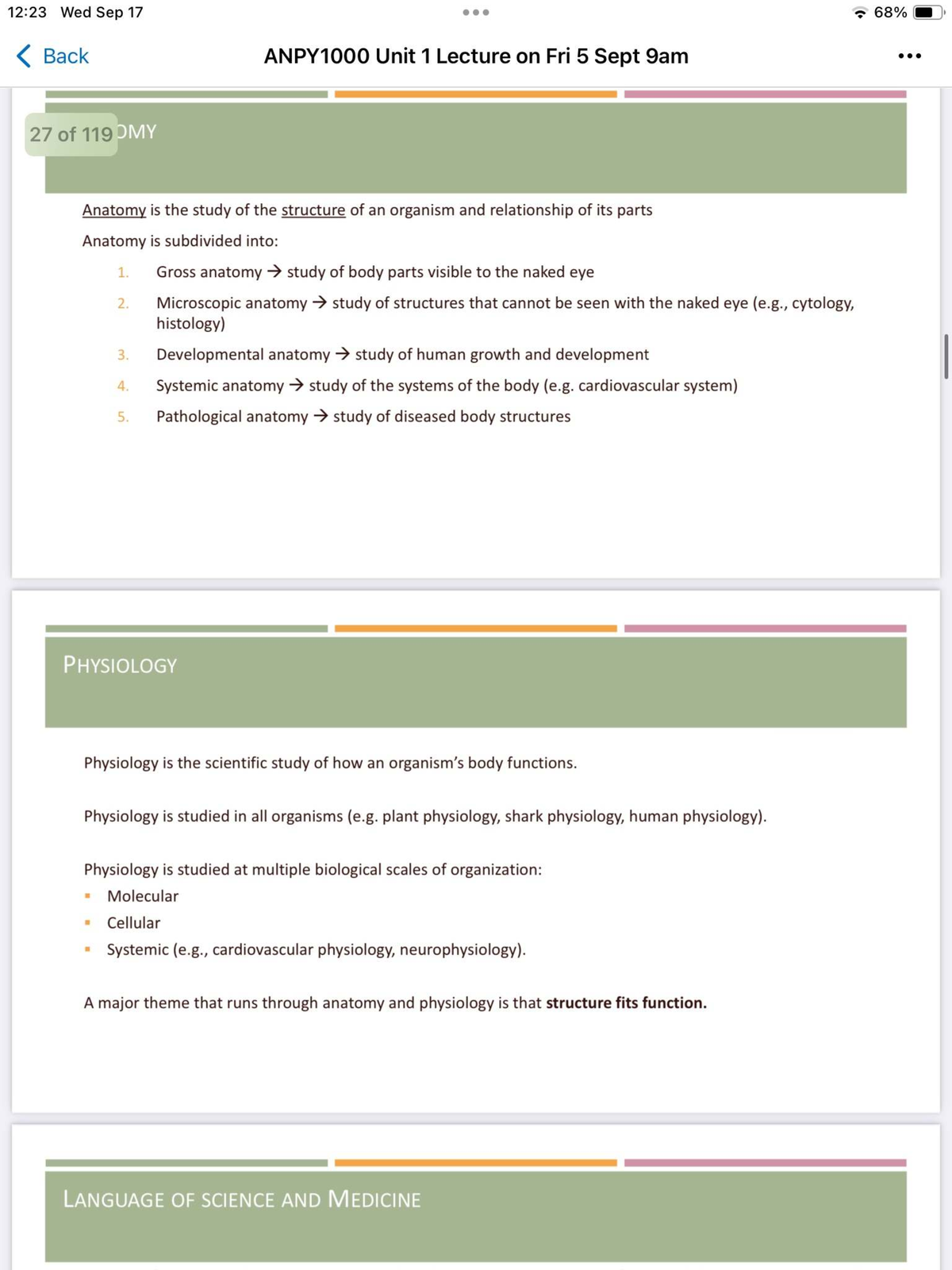 PHYSIO 101: Unit 1 Lecture Notes on Anatomy and Physiology - Studocu
