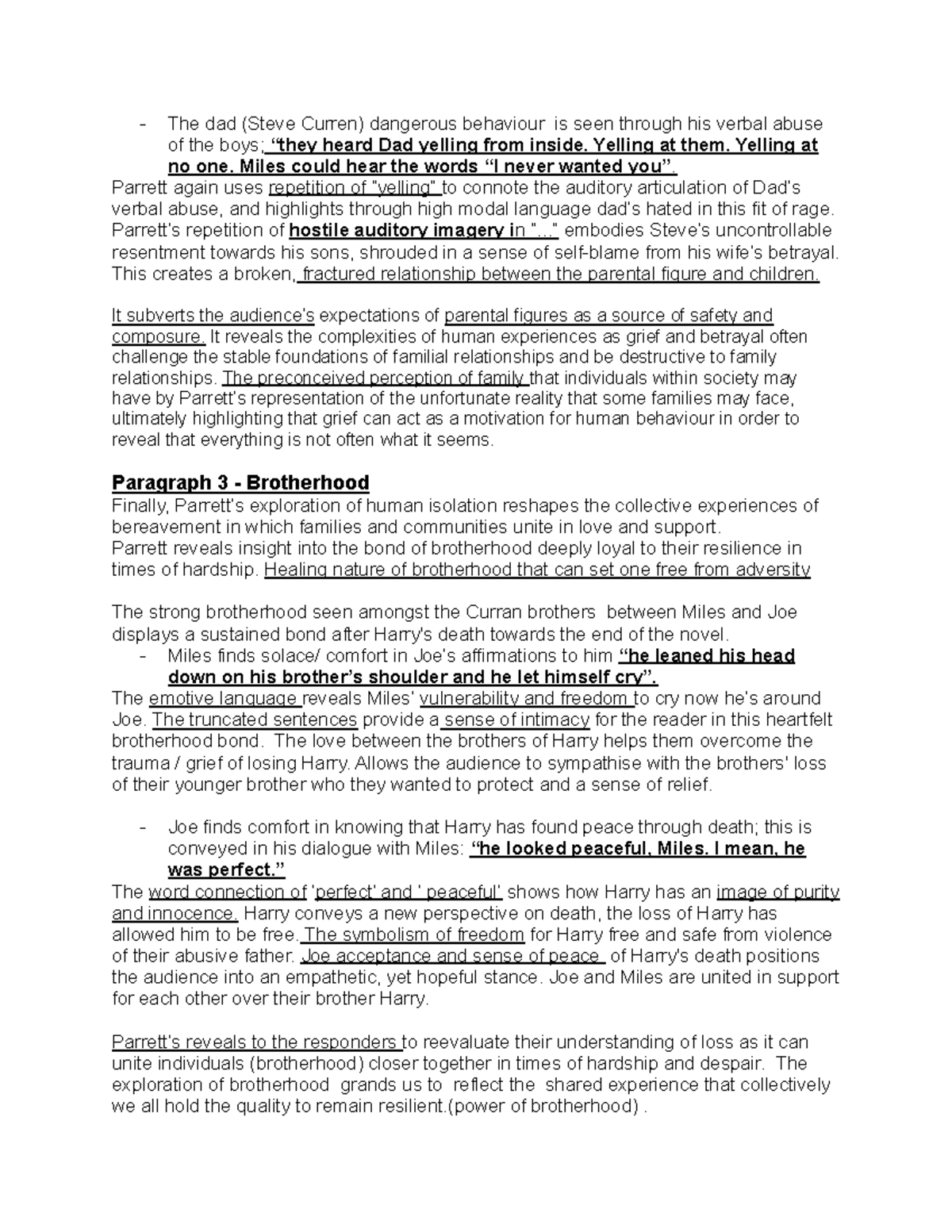 Parrt 2 2222 Essay Past the Shallows (Common module) - The dad (Steve ...