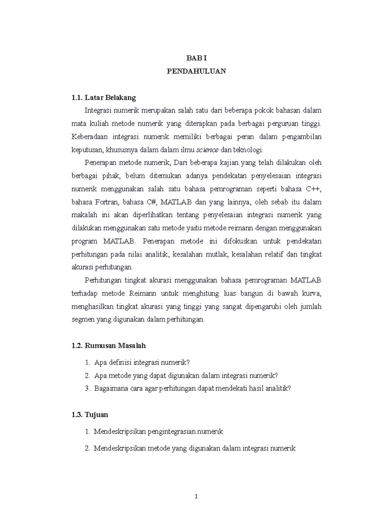 Metode Numerik: Integrasi Riemann Menggunakan MATLAB untuk ANU-123 ...