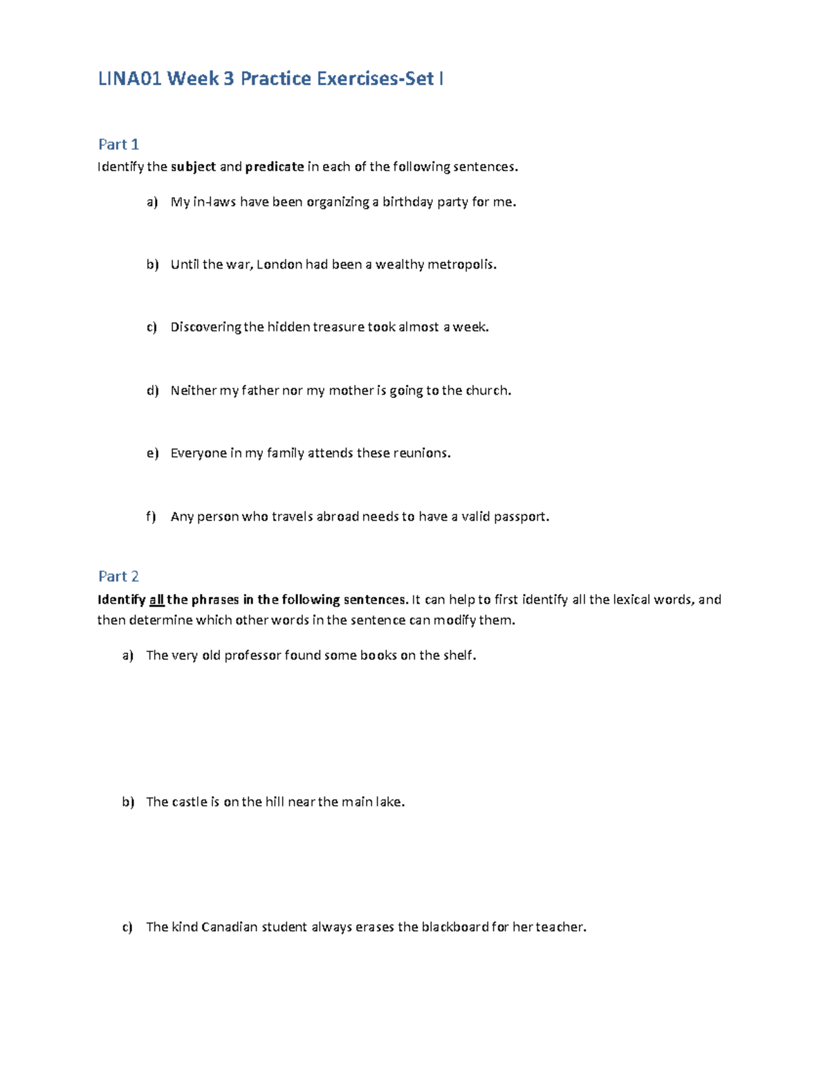 PE5 - Syntax II - notes - LINA01 Week 3 Practice Exercises-Set I Part 1 ...