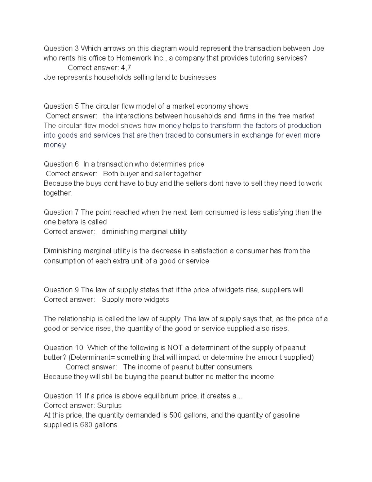 Unit 2 Economic Test Corrections: Key Concepts and Answers - Studocu