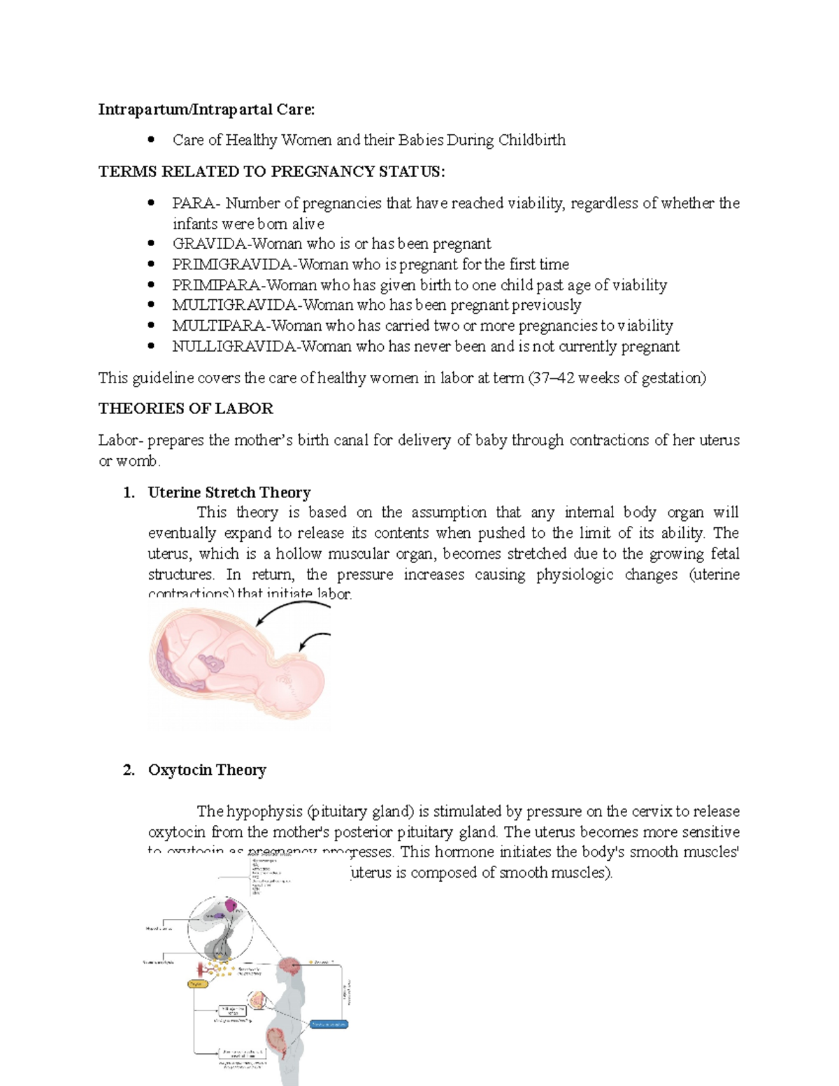 Intrapartal Care Guidelines - BASTA Course Study Document - Studocu