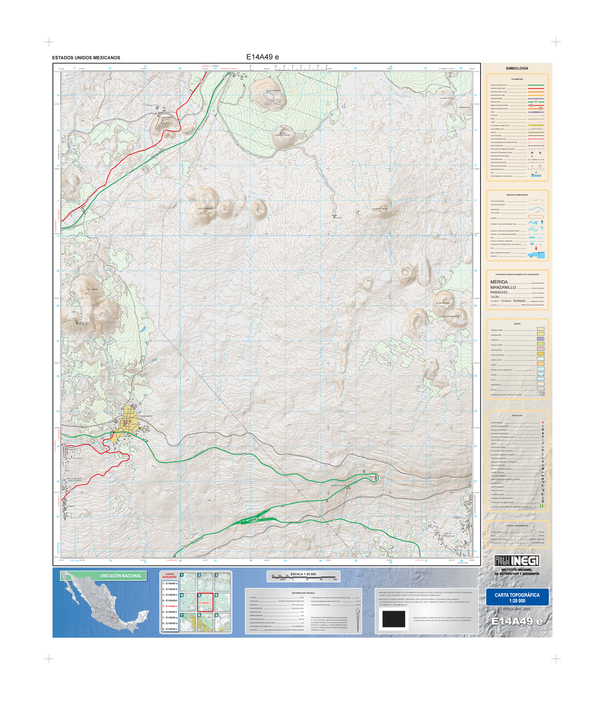 Topographic Map E14A49: Detailed Features and Landmarks - Studocu