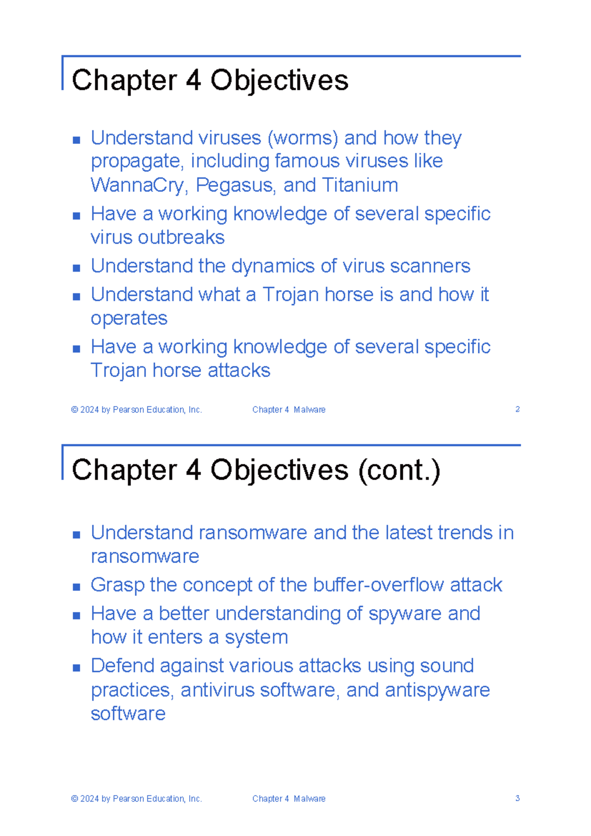 Chapter 4: Malware Overview and Defense Strategies - Studocu