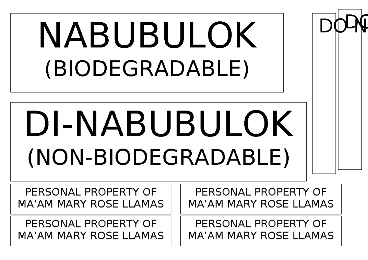 FOR Trash BIN - NONE - BS. education - NABUBULOK (BIODEGRADABLE) DI ...