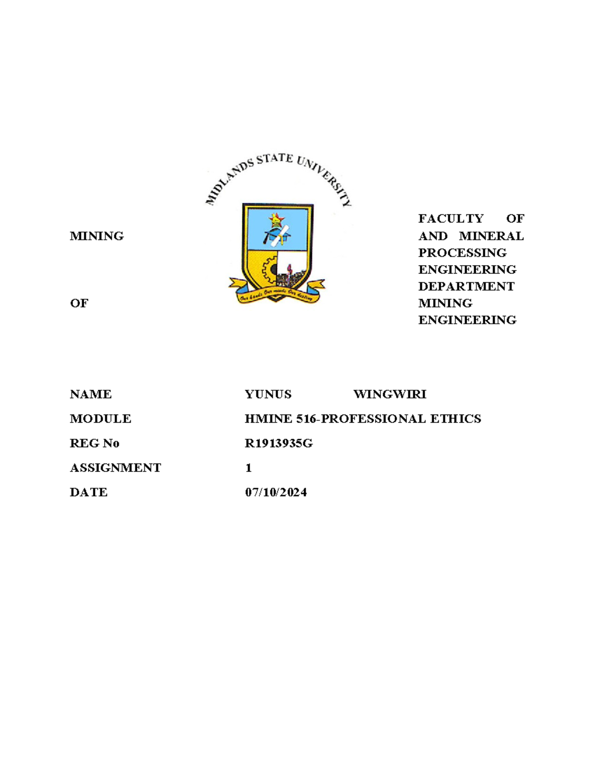 HMINE 516 Ethics Assignment 1: Analyzing Professional Integrity in ...
