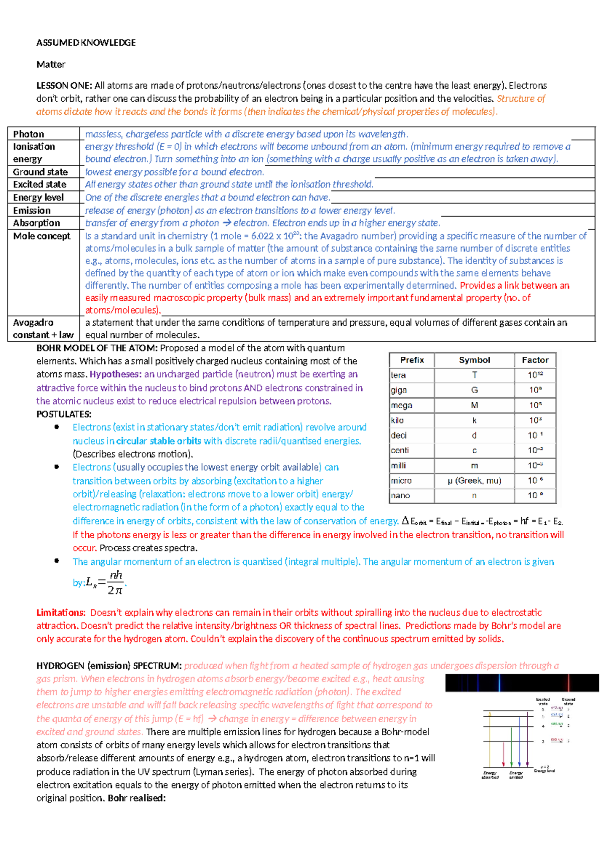 CHEM A 101: Week 1 - Introduction to Atomic Structure & Quantum ...