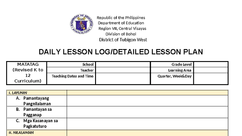 DLL-DLP-Filipino 11: Daily Lesson Plan for Lesson 2 - Studocu