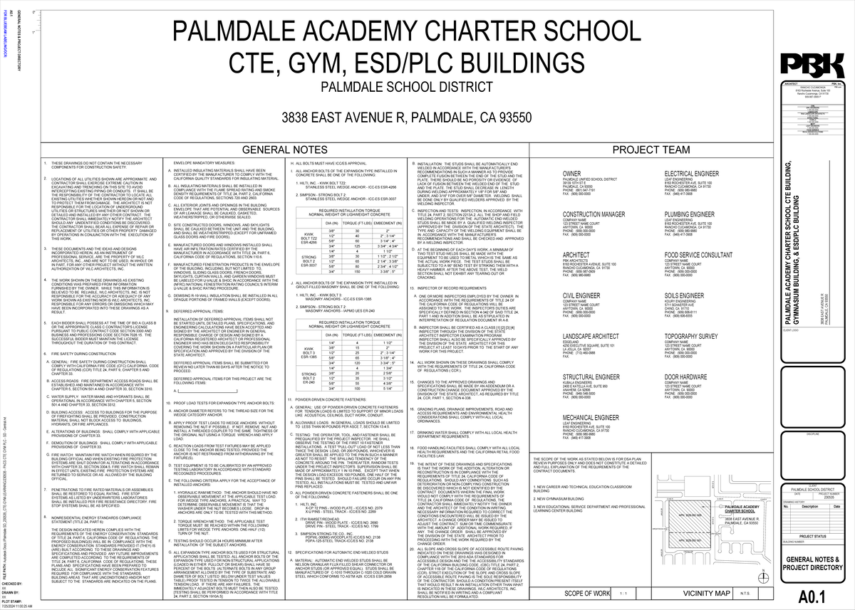 230535 - PACS CTE Construction Plans and Specifications 07 25 24 - Studocu