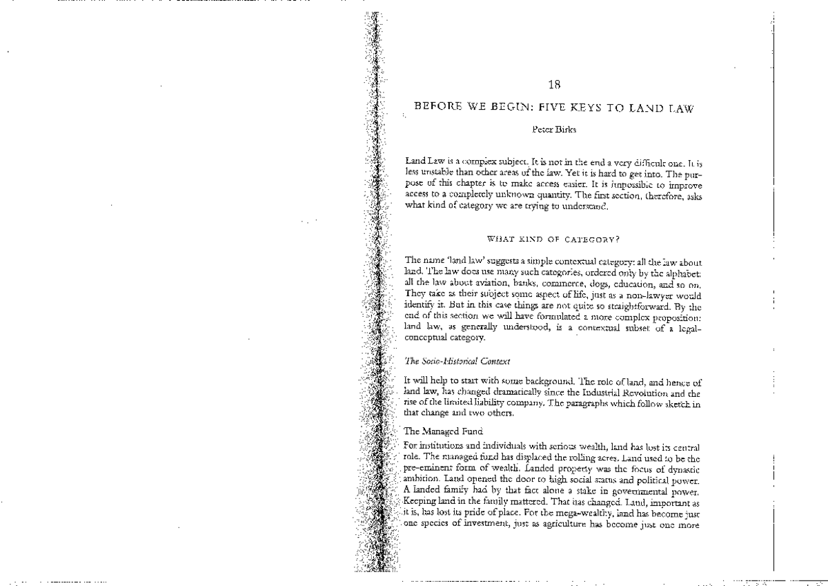 Introduction to Land Law: Five Essential Keys to Success - Studocu