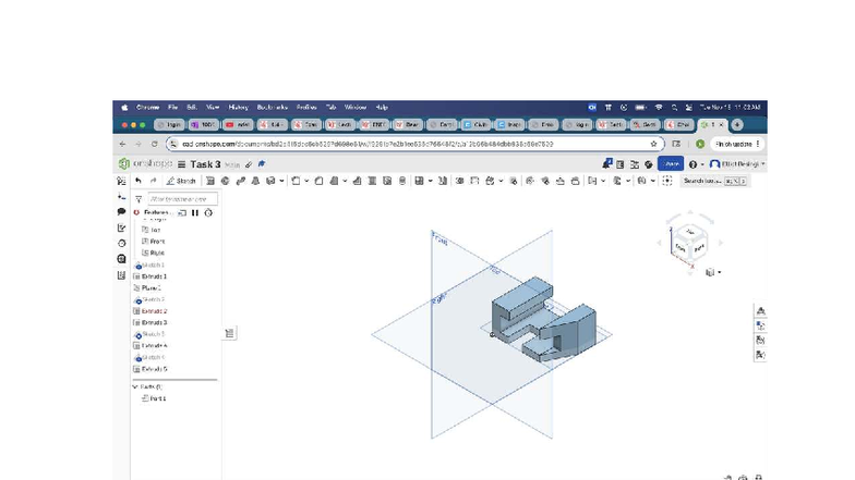 ACT Onshape 1 Task1-3 besingeo - Chrome File Edit View History ...