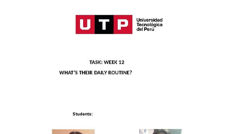 Ingles - Week 12: Daily Routine Insights - Studocu