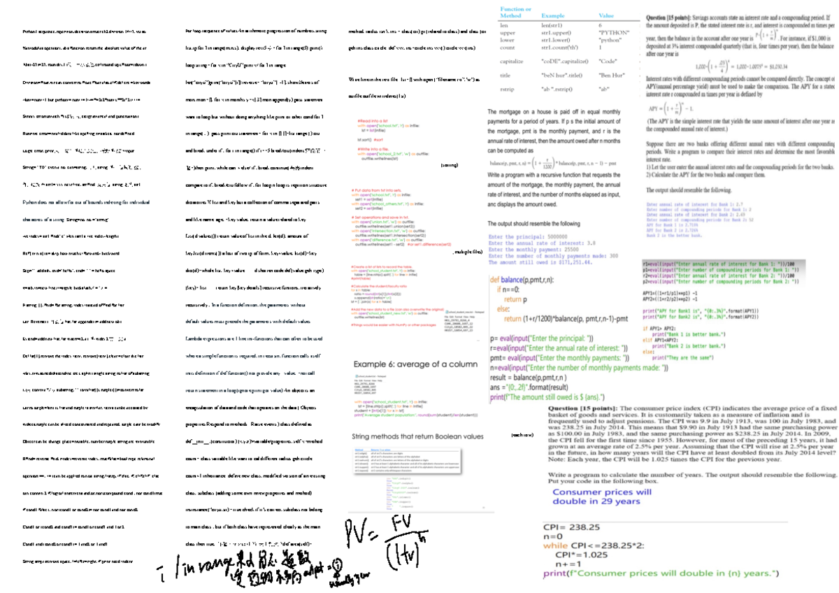 Python cheatsheet 2 - Python 1 sequence,repetition,decision struct ch2 ...