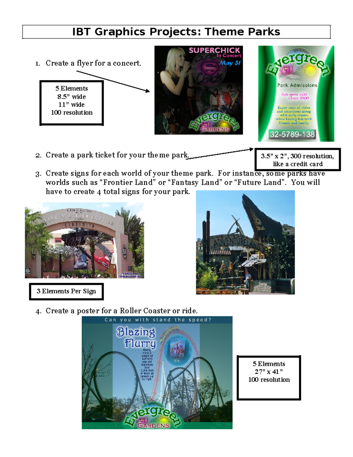 Themeparkproject - Graphic Design/Marketing Project - IBT Graphics ...