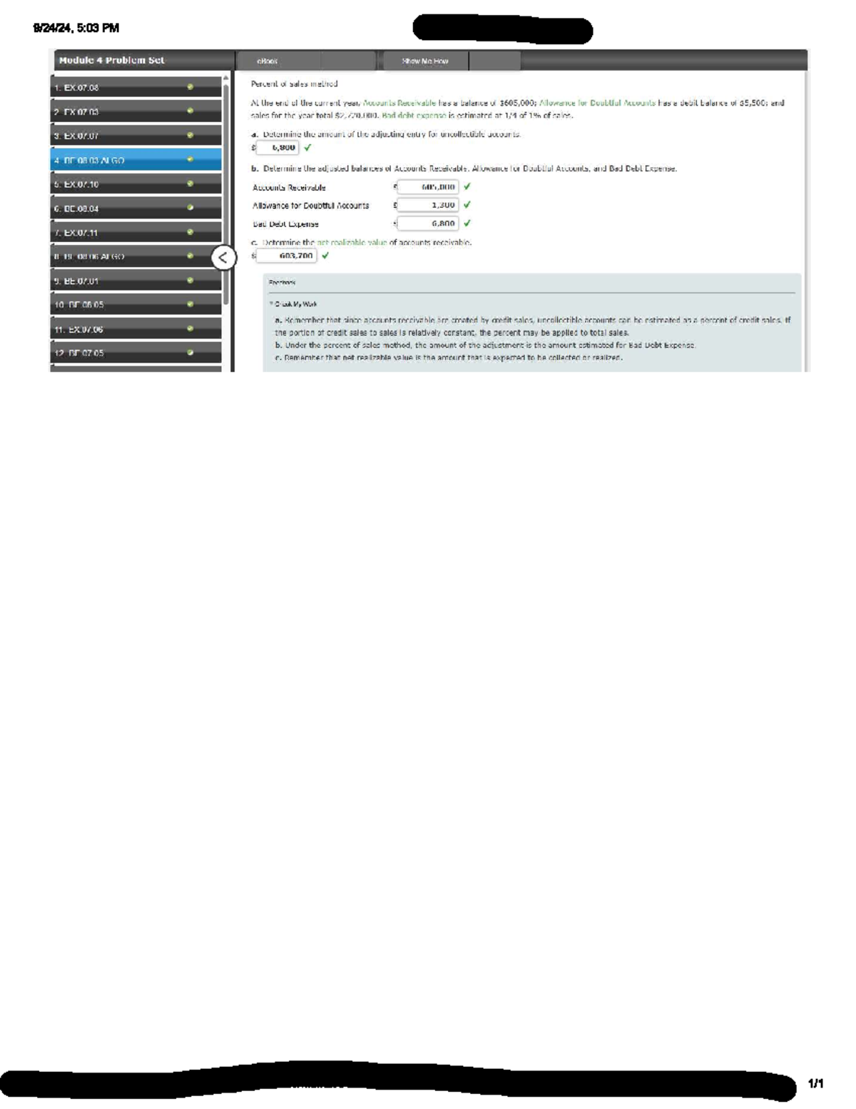Module 4-2 Problem Set: Understanding Percent of Sales Method - Studocu