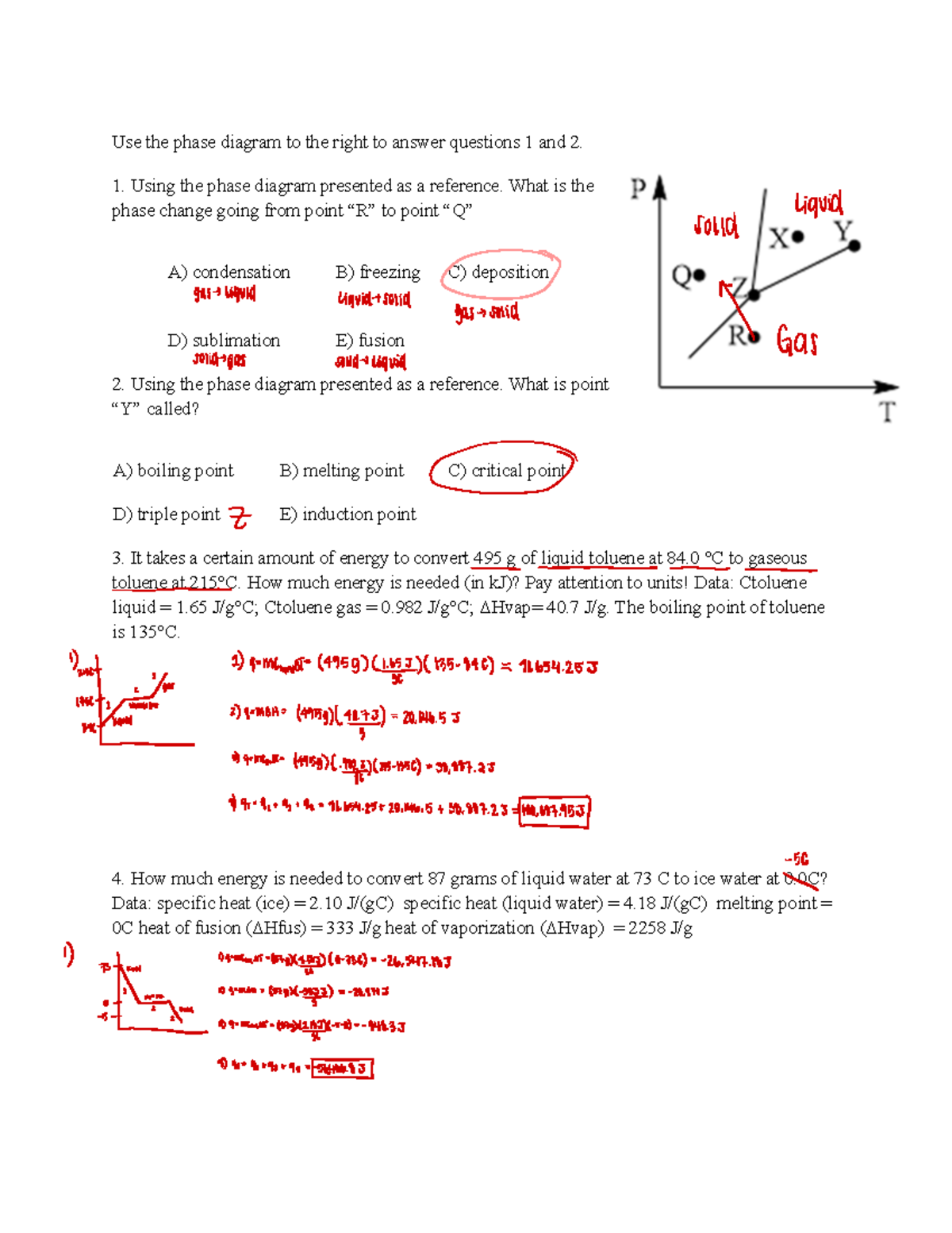 CHEM1041 Mock Exam 1 Key: Phase Diagrams & Intermolecular Forces - Studocu