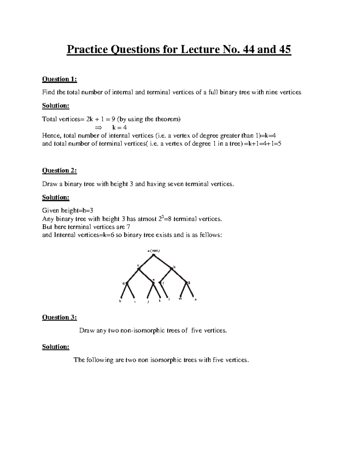 MTH202 Final Exam Practice Questions for Lectures 44-45 - Studocu