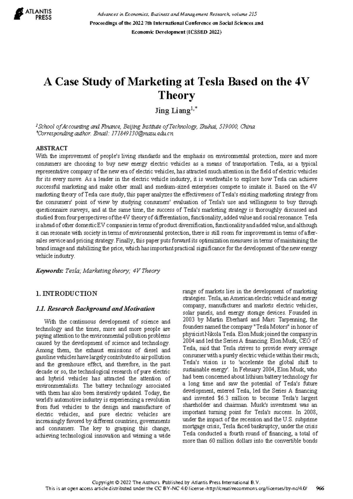 Tesla Management: A 4V Marketing Case Study on Innovation and Strategy ...