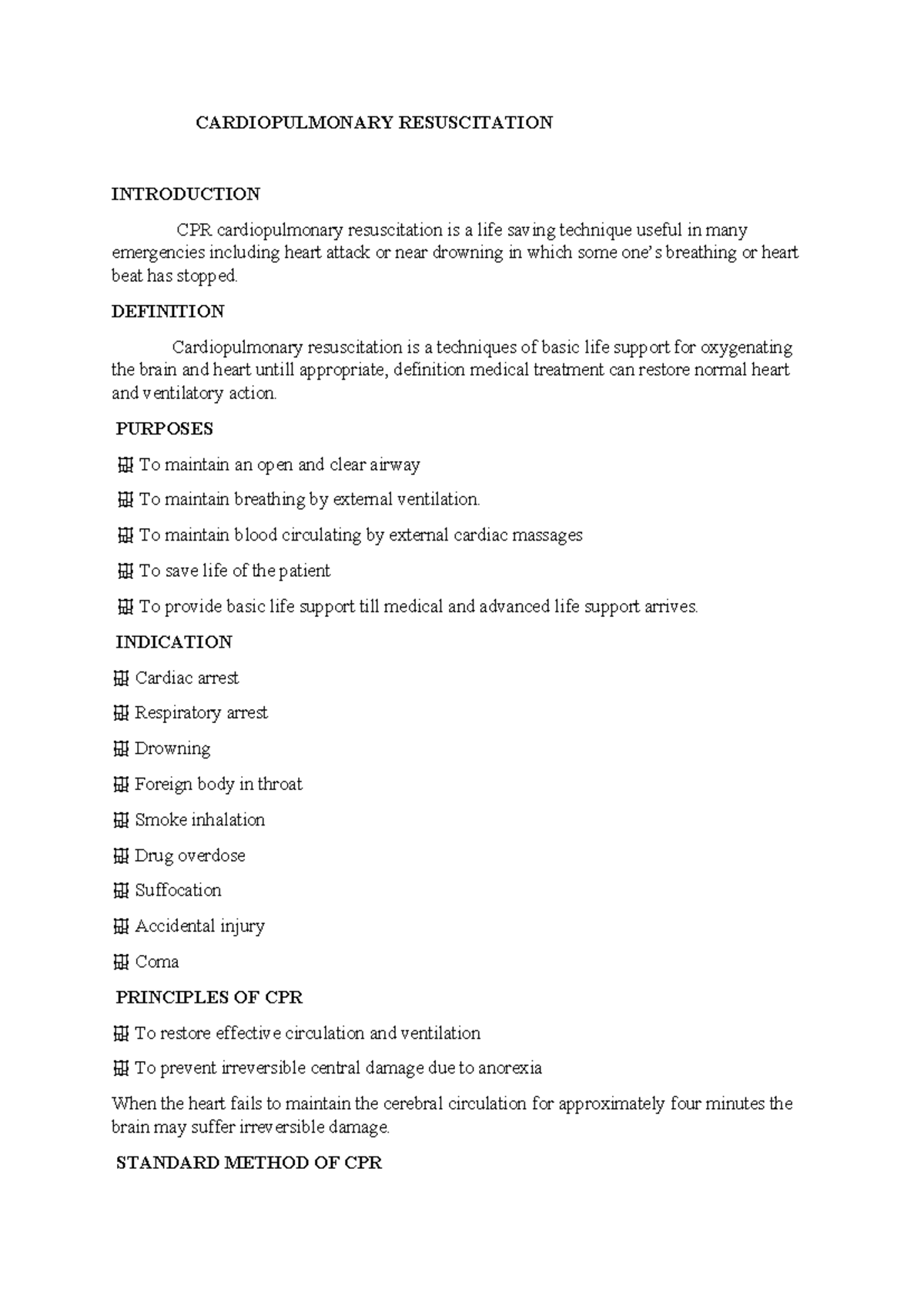 CPR Techniques & Guidelines for Life Saving | PHL101 Lecture Notes ...