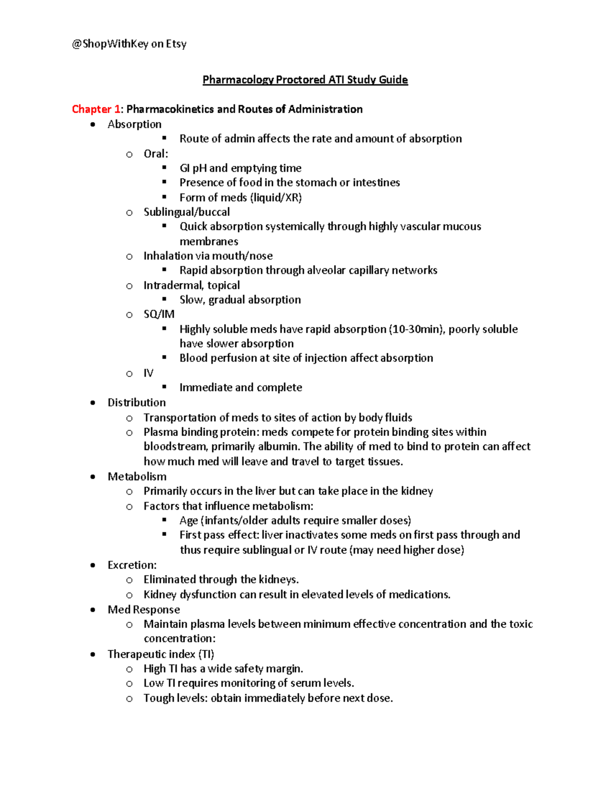 ATI Proctored Pharmacology Study Guide: Key Concepts and Medication Safety - Studocu