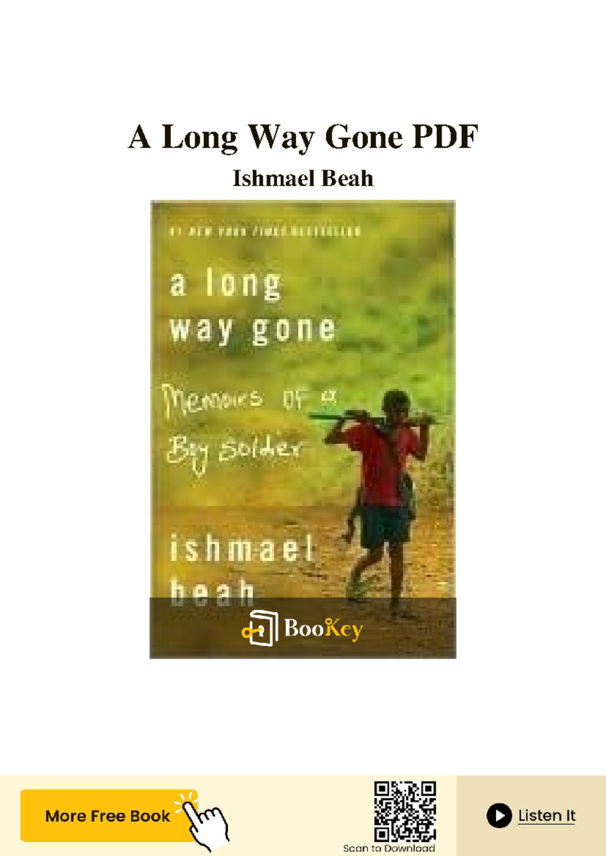 A Long Way Gone PDF - Final Exam Essay Notes on Ishmael Beah - Studocu