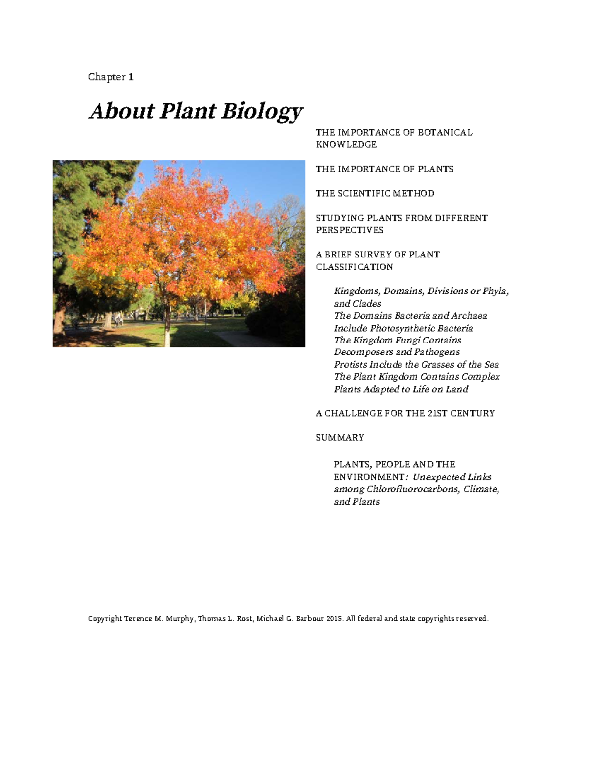 Chapter 1nf Q&A - To help with exams - Chapter 1 About Plant Biology ...