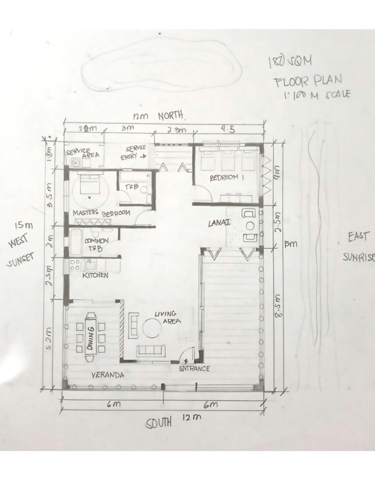 Bungalow House Plan Sample - 180 SQM Floor Plan 1:100 Scale - Studocu