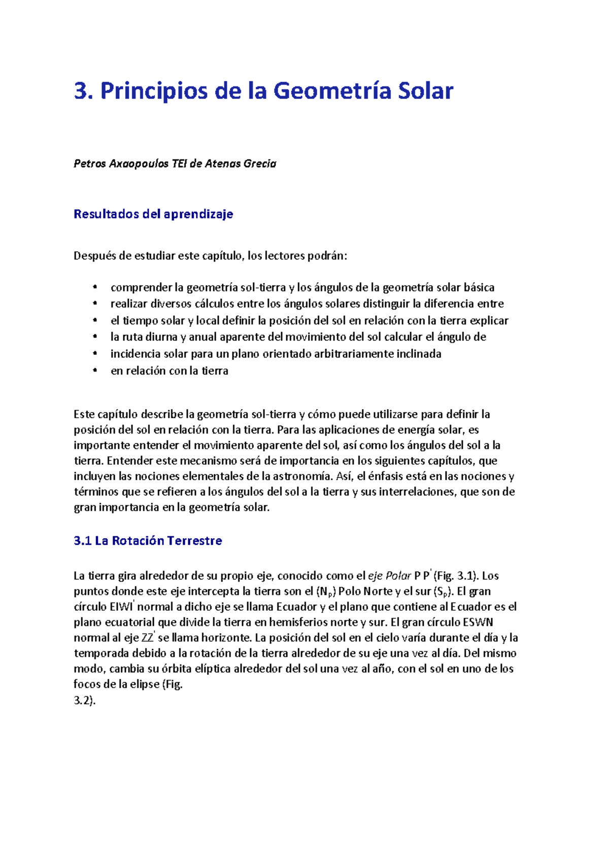 Geometría Solar: Notas de Cálculo y Principios Fundamentales - Studocu